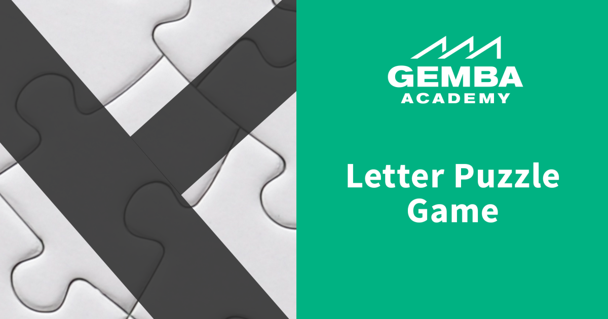 Letter Puzzle Game | Gemba Academy